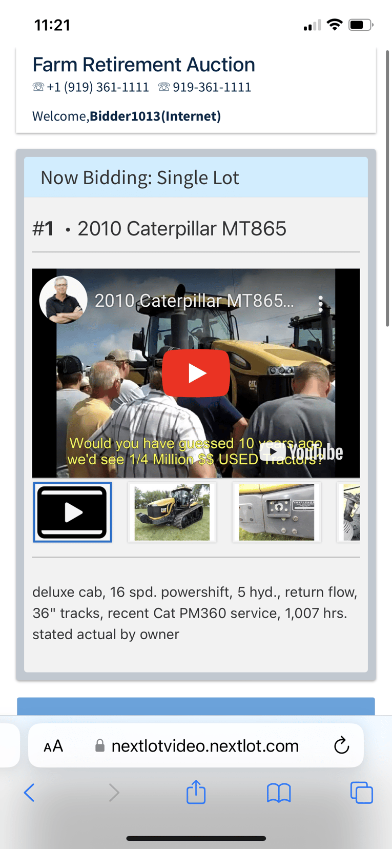 How to Bid in a Webcast Auction (Mobile)