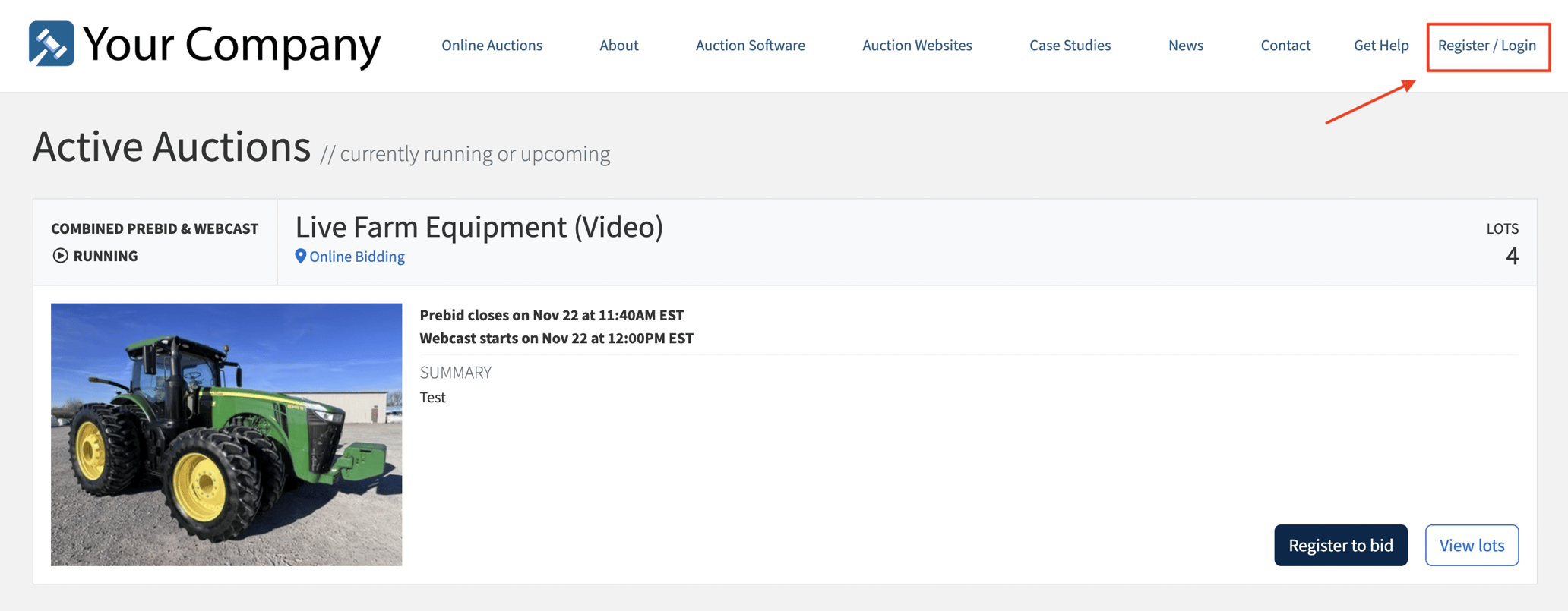 How to Register a New Online Bidding Account (Computer)