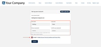 How to Register a New Online Bidding Account (Computer)