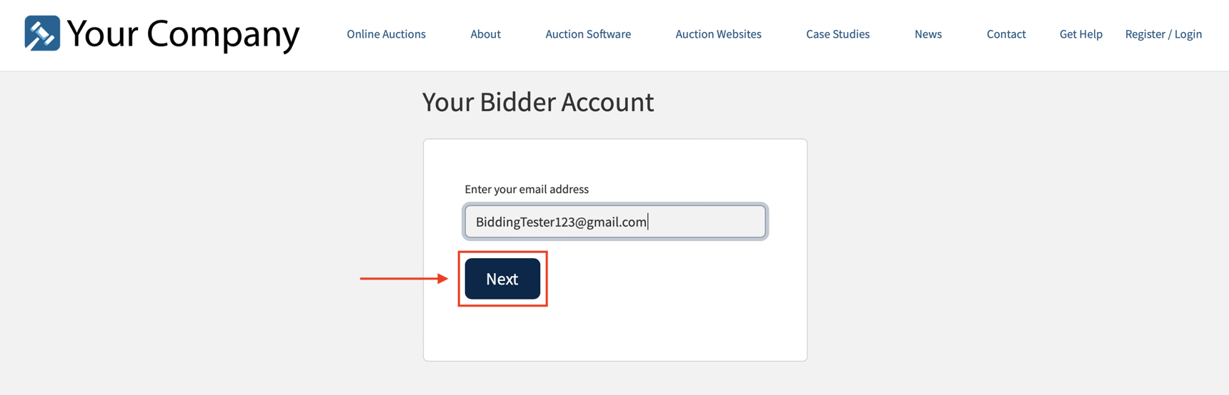 How to Register a New Online Bidding Account (Computer)