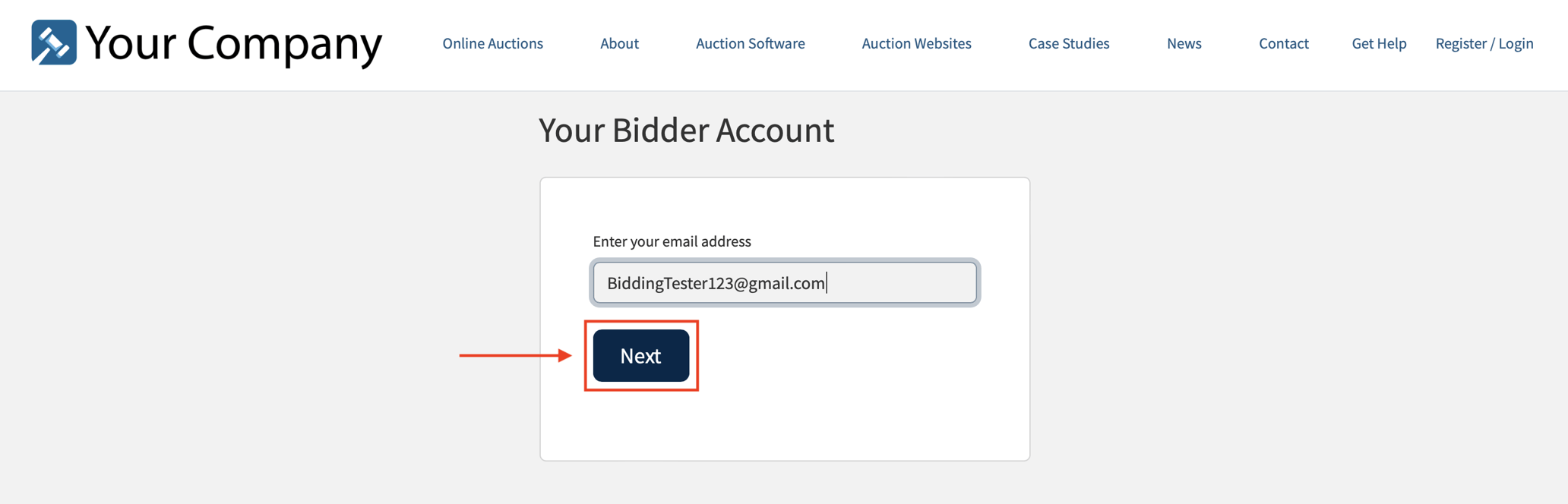 How to Register a New Online Bidding Account (Computer)