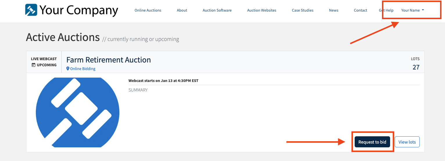 How to Bid in a Webcast Auction (Computer)